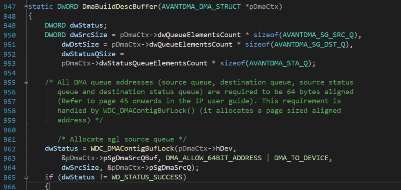 Lattice DMA Samples (Avant) - WinDriver